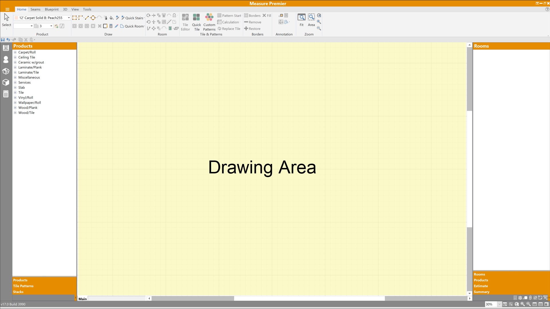 Screen Layout – Measure Flooring