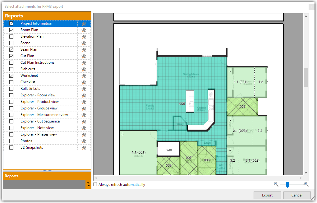 How to Export a Measure Project to RFMS – Measure Flooring