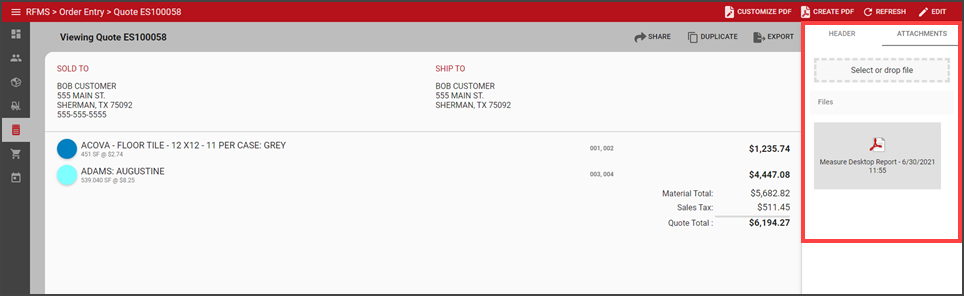 How to Export a Measure Project to RFMS – Measure Flooring